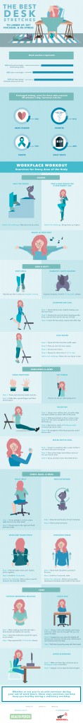 Infographic: the best desk stretches - Fabrication Enterprises